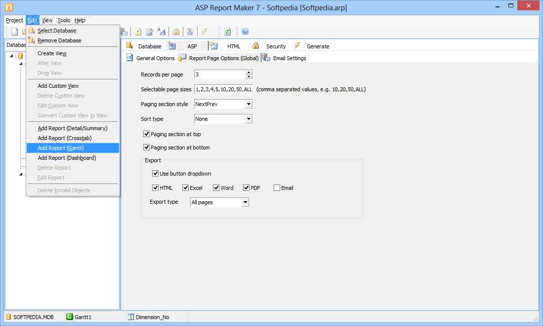 معرفی نرم افزار گزارشگیری ASP Report Maker – تجاری اپ